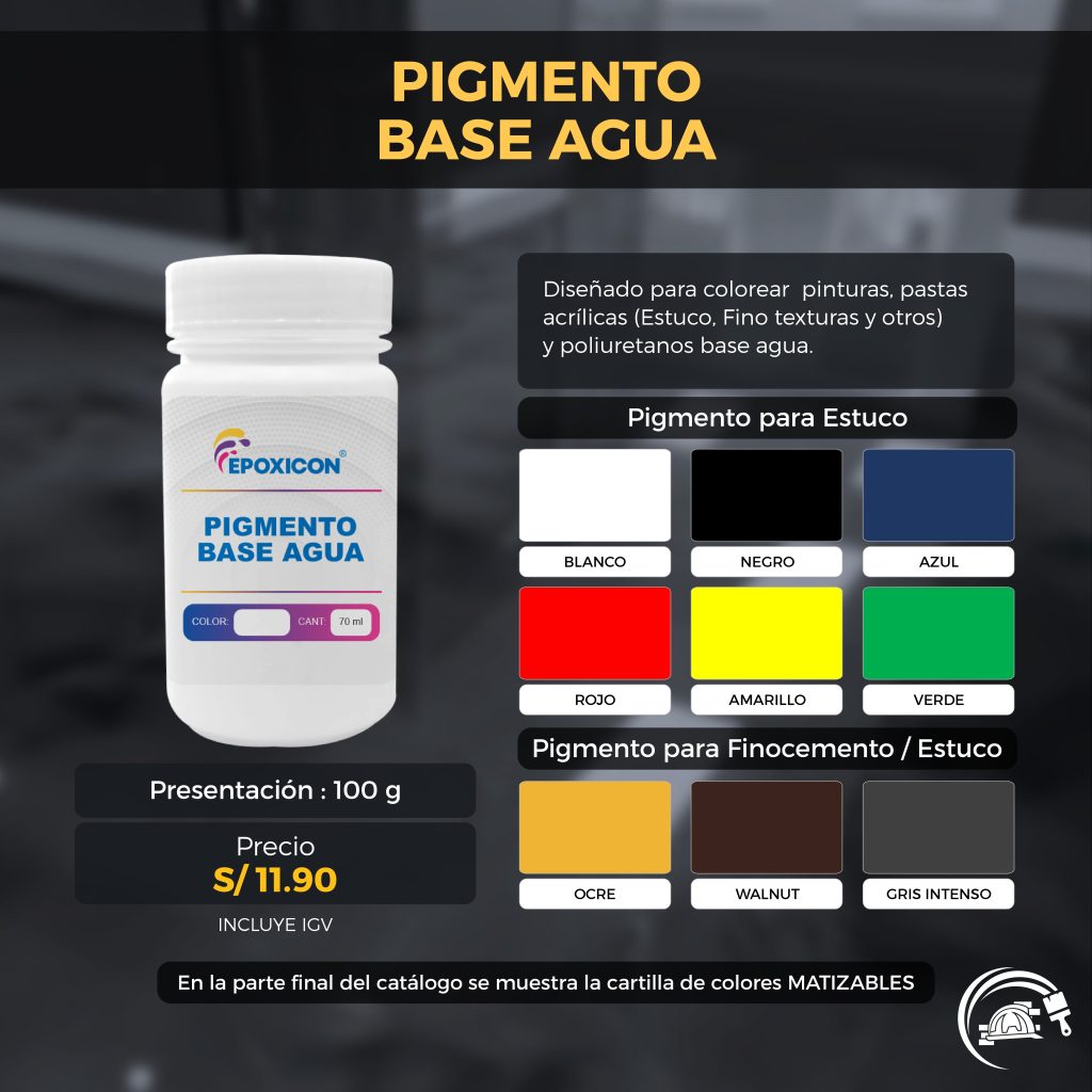 PIGMENTO BASE AGUA,Presentacion de 100 g